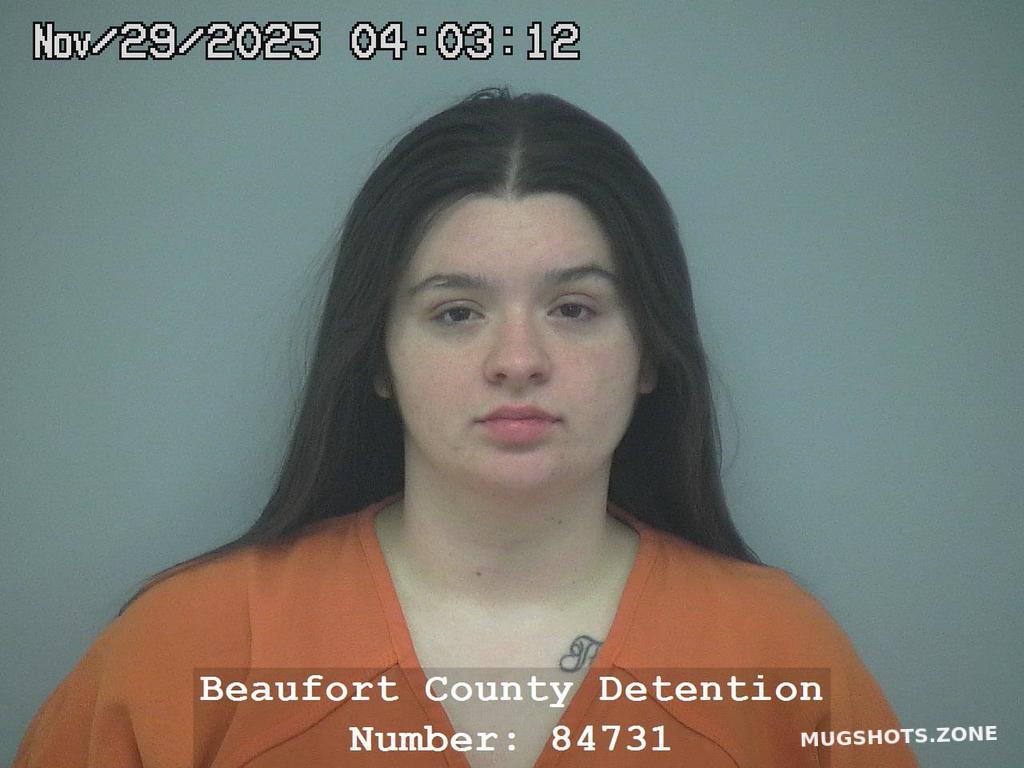 GRACIE ANN GLAVIN 11/29/2025 - Beaufort County Mugshots Zone