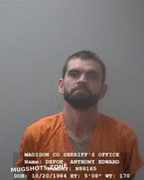 ANTHONY EDWARD DEFOE 06/19/2022 - Madison County Mugshots Zone